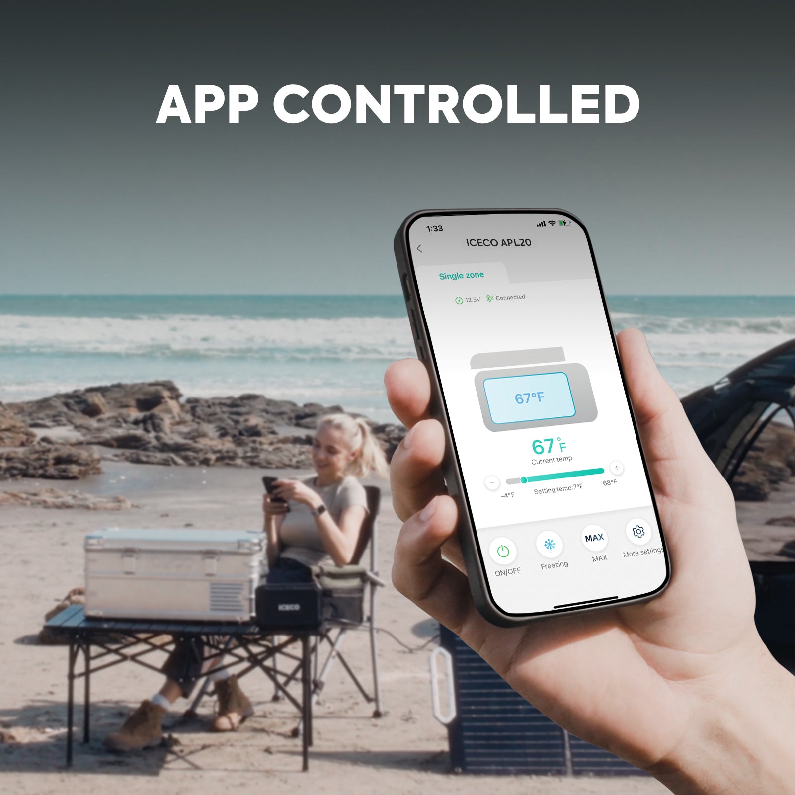 ICECO APL20 21QT Light Duty Aluminum Freezer Single Zone Mini Fridge ...