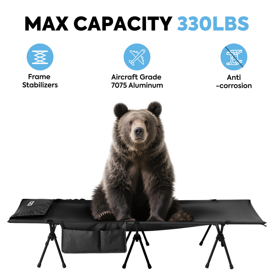 Portable Camping Cot Folding Quick Set Up Cot| ICECO Outdoor – ICECOFREEZER