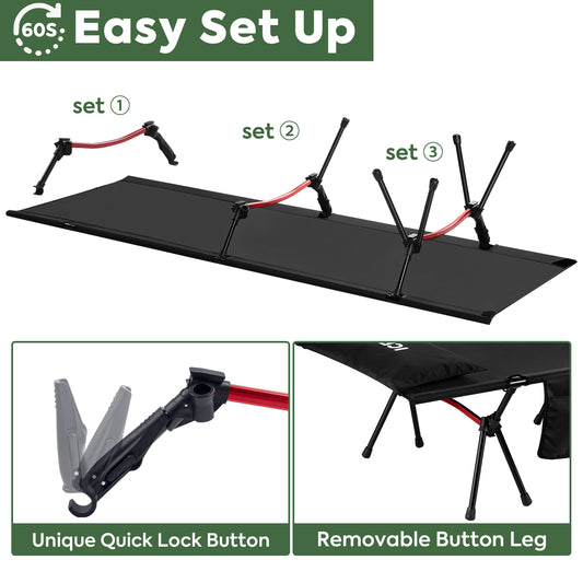 Portable Camping Cot Folding Quick Set Up Cot| ICECO Outdoor – www ...