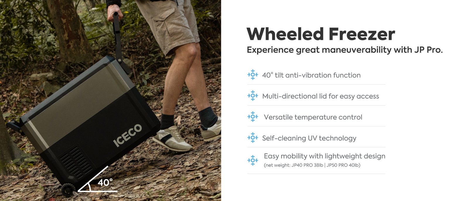 ICECO JP Pro Wheeled Portable Freezer Off-road Refrigerator with ...