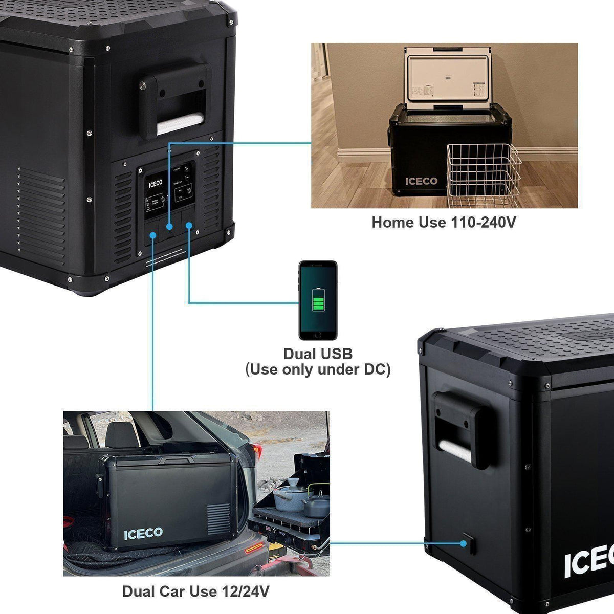 ICECO VL45ProS 12V Portable Refrigerator – Compact Fridge for Trucks ...